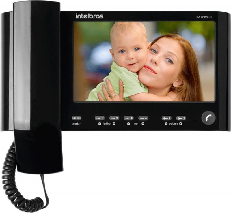 VIDEO PORTEIRO INTELBRAS IV 7010 HS - PRETO | Distribuidora Guarapuava